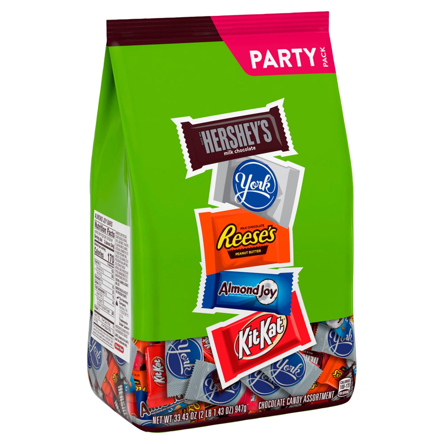 Hershey Assorted Milk Chocolate, Reeses, Almond Joy, Kit Kat, York 33. ...