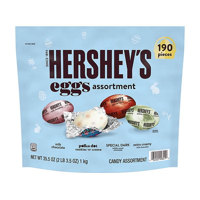 Hershey Easter Eggs Mix Milk Chocolate and Sweet Assortment Candy, Assortment Bag, 190 Pieces ...