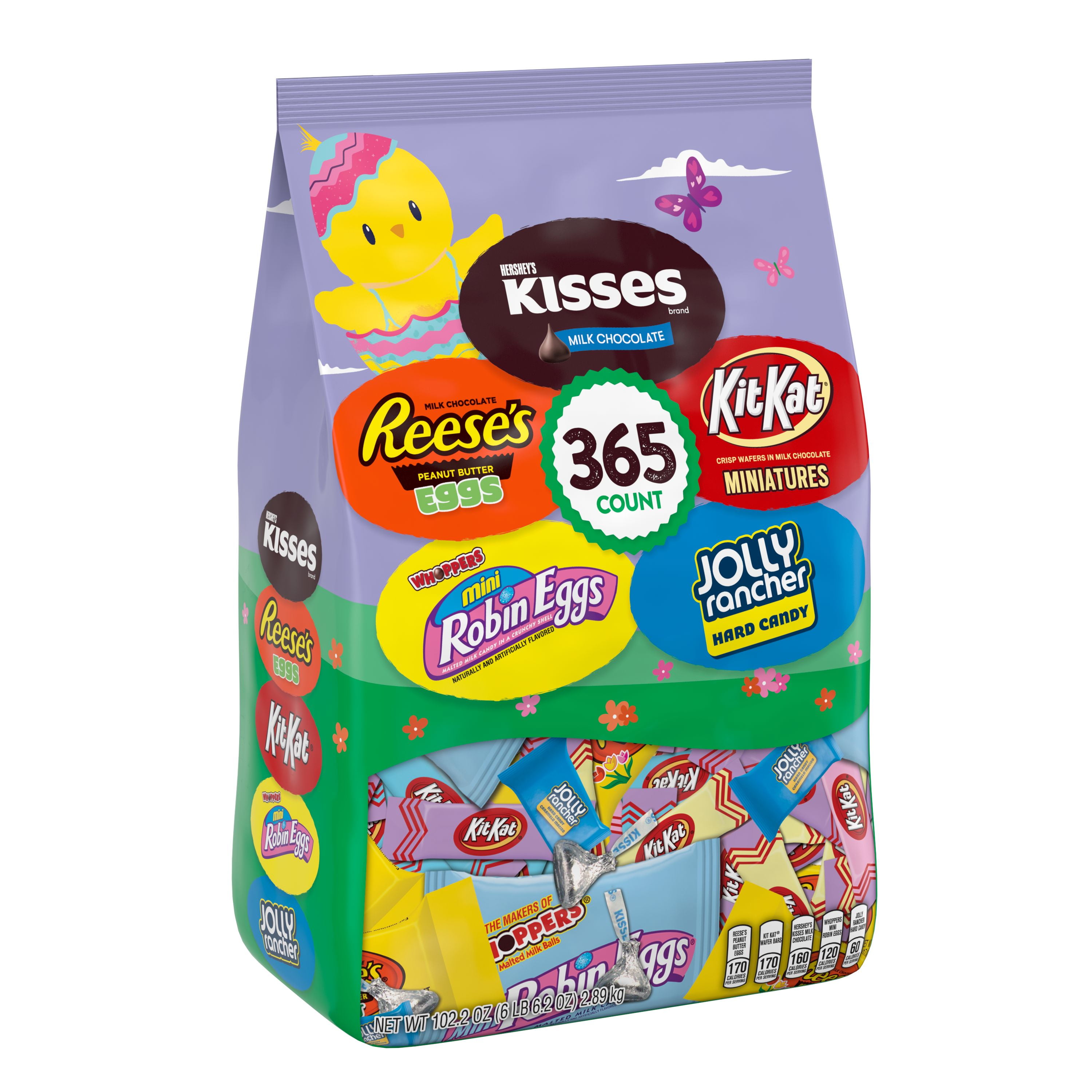 Hershey Kisses, Kit Kat, Reese's, Mini Robin Eggs, Jolly Rancher ...