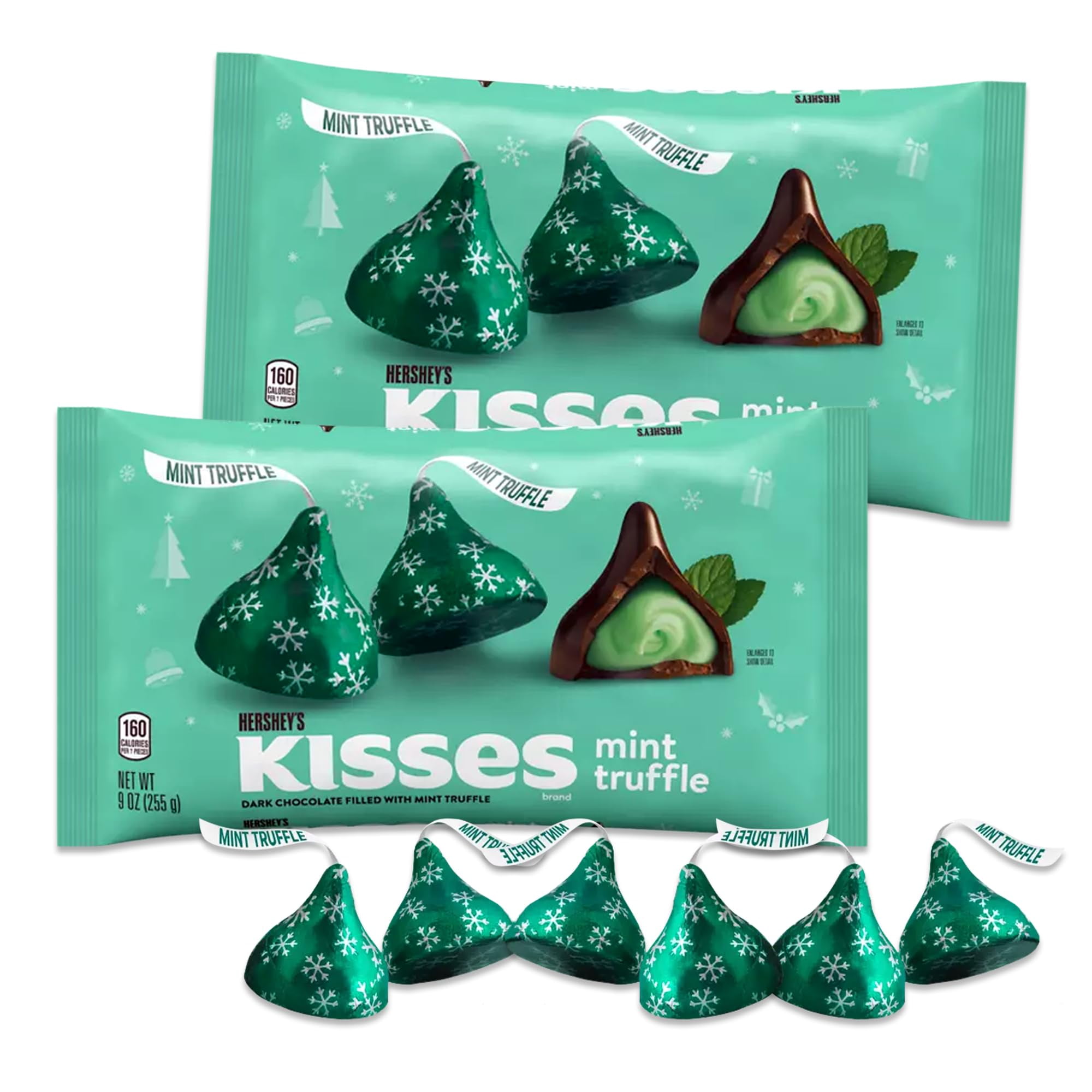 Hershey Kisses Mint Truffle Pack of 2 - Walmart.com