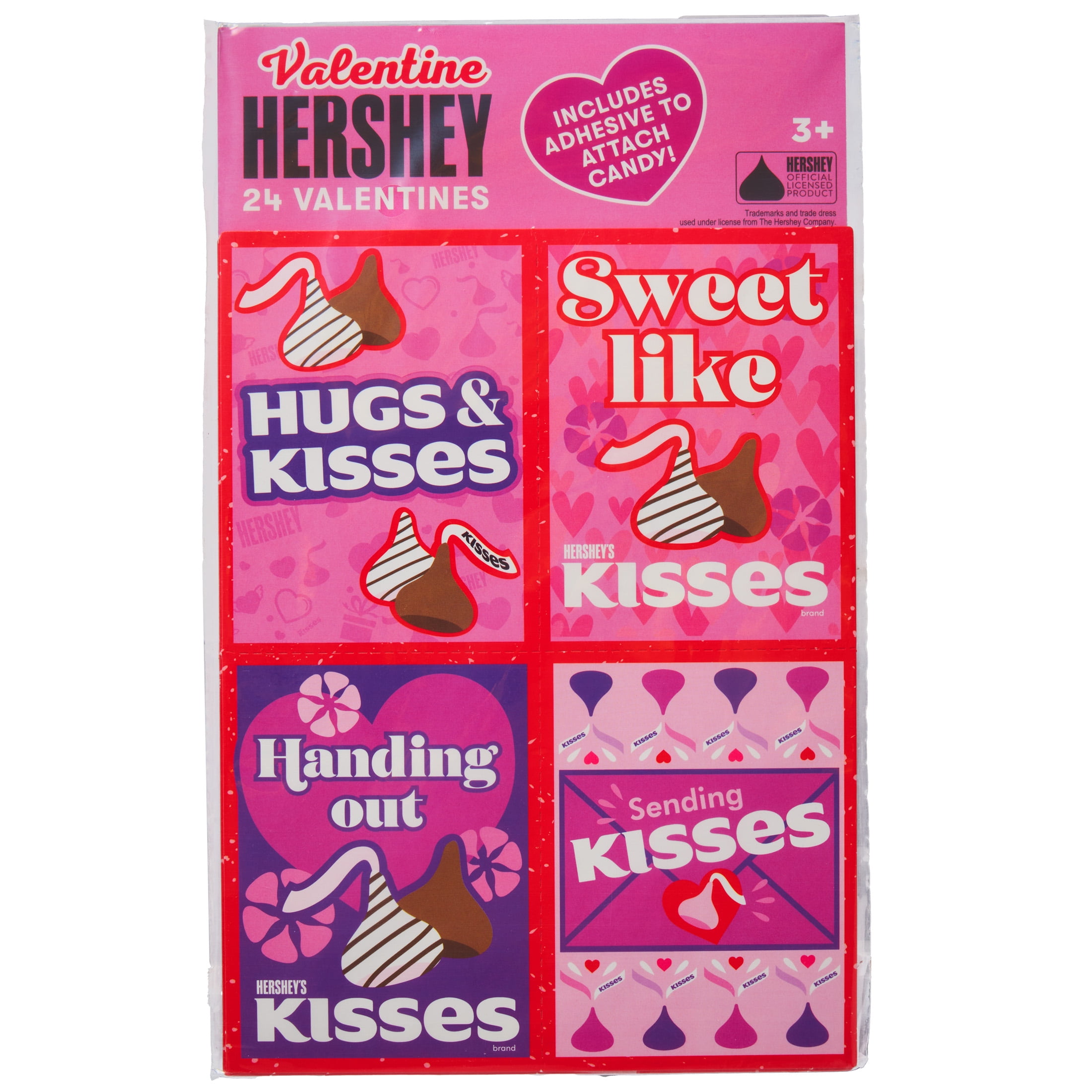 Hershey Kisses Valentine's Day Kiddie Cards, Classroom, Exchange, Paper ...