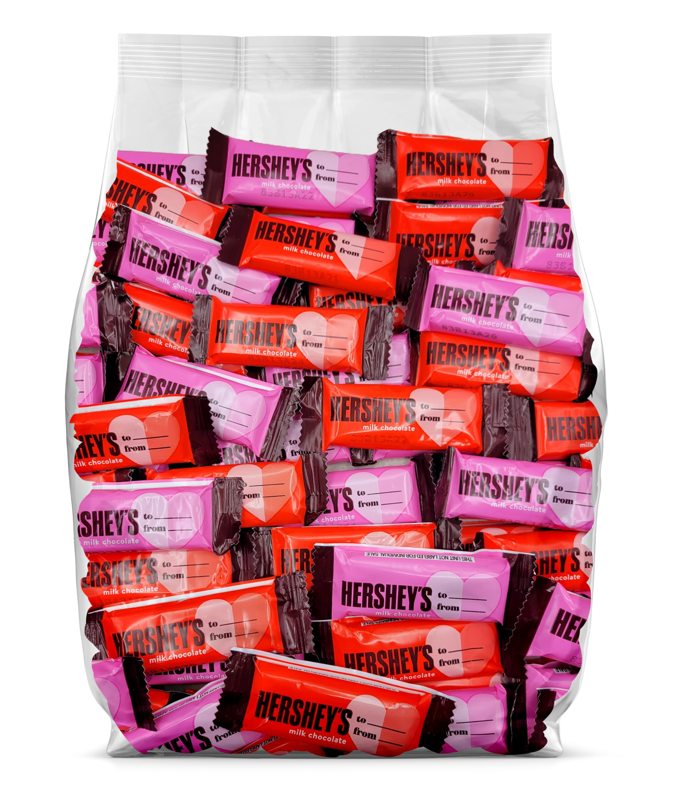 Hershey Milk Chocolate SCH4 Candy Bars - 65 Individually Wrapped ...