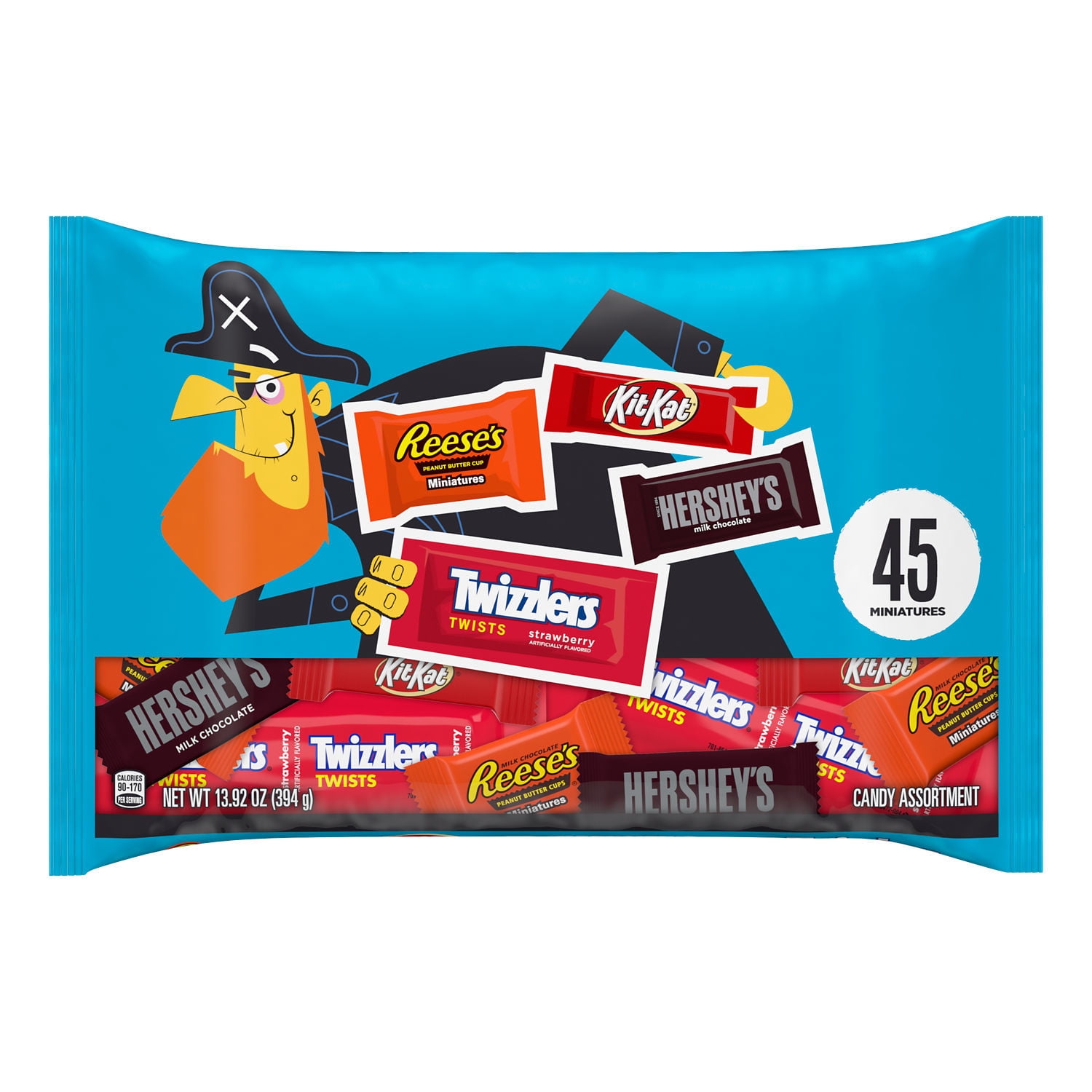 Hershey's Assorted Miniatures Halloween Candy Bag, 45 Chocolate Bars ...