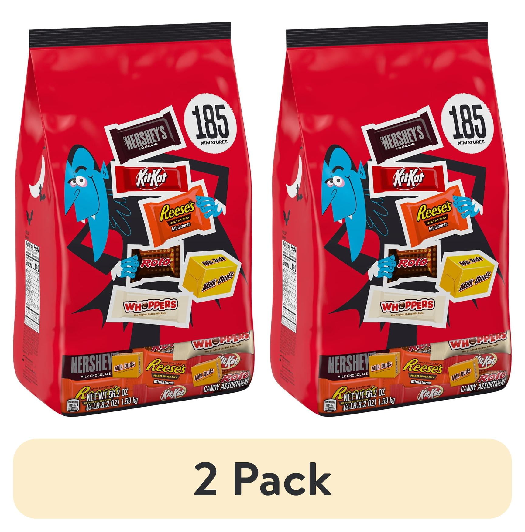 (2 pack) Hershey Miniatures Assorted Flavored Halloween Candy, Bag 56.2 ...