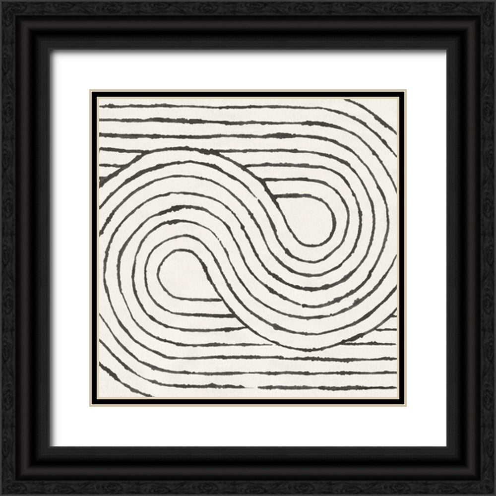 Hershey, Moira 12x12 Black Ornate Wood Framed with Double Matting ...