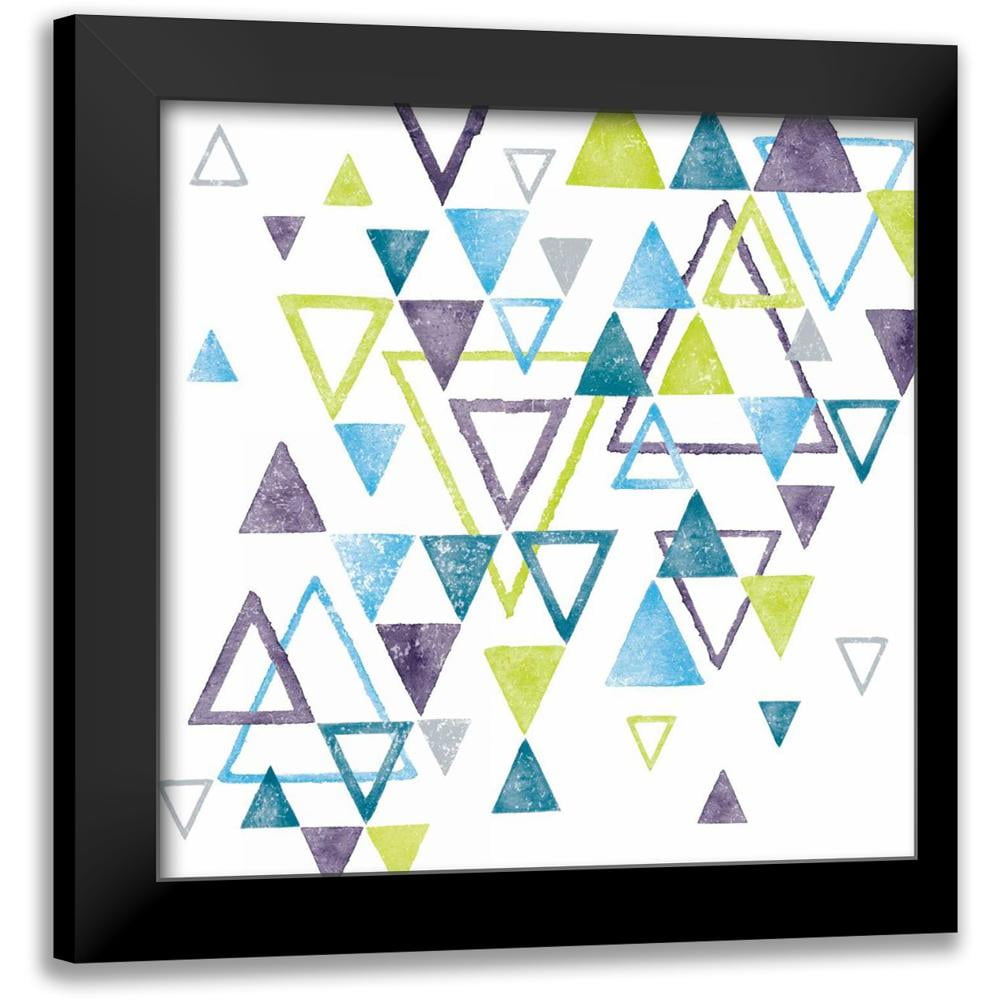 Hershey, Moira 15x15 Black Modern Framed Museum Art Print Titled - Triangle Tumble II - Walmart.com