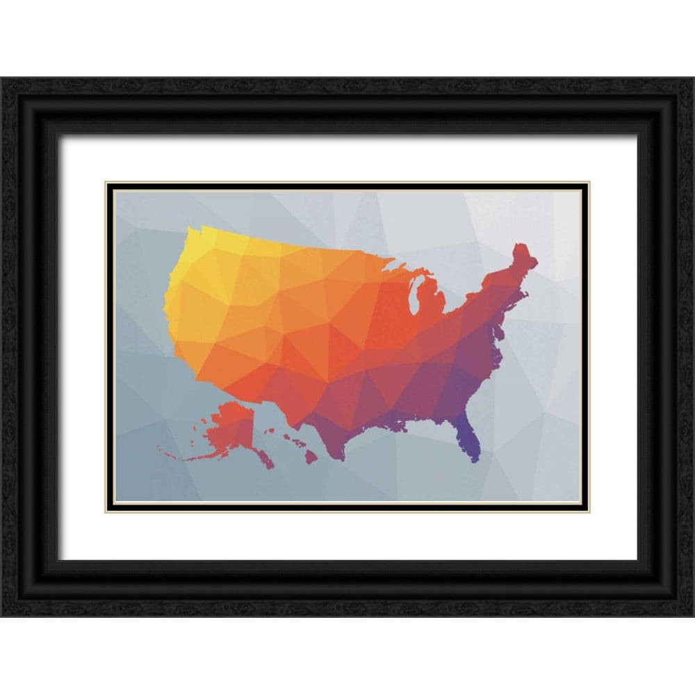 Hershey, Moira 32x23 Black Ornate Wood Framed with Double Matting Museum Art Print Titled - Geo ...