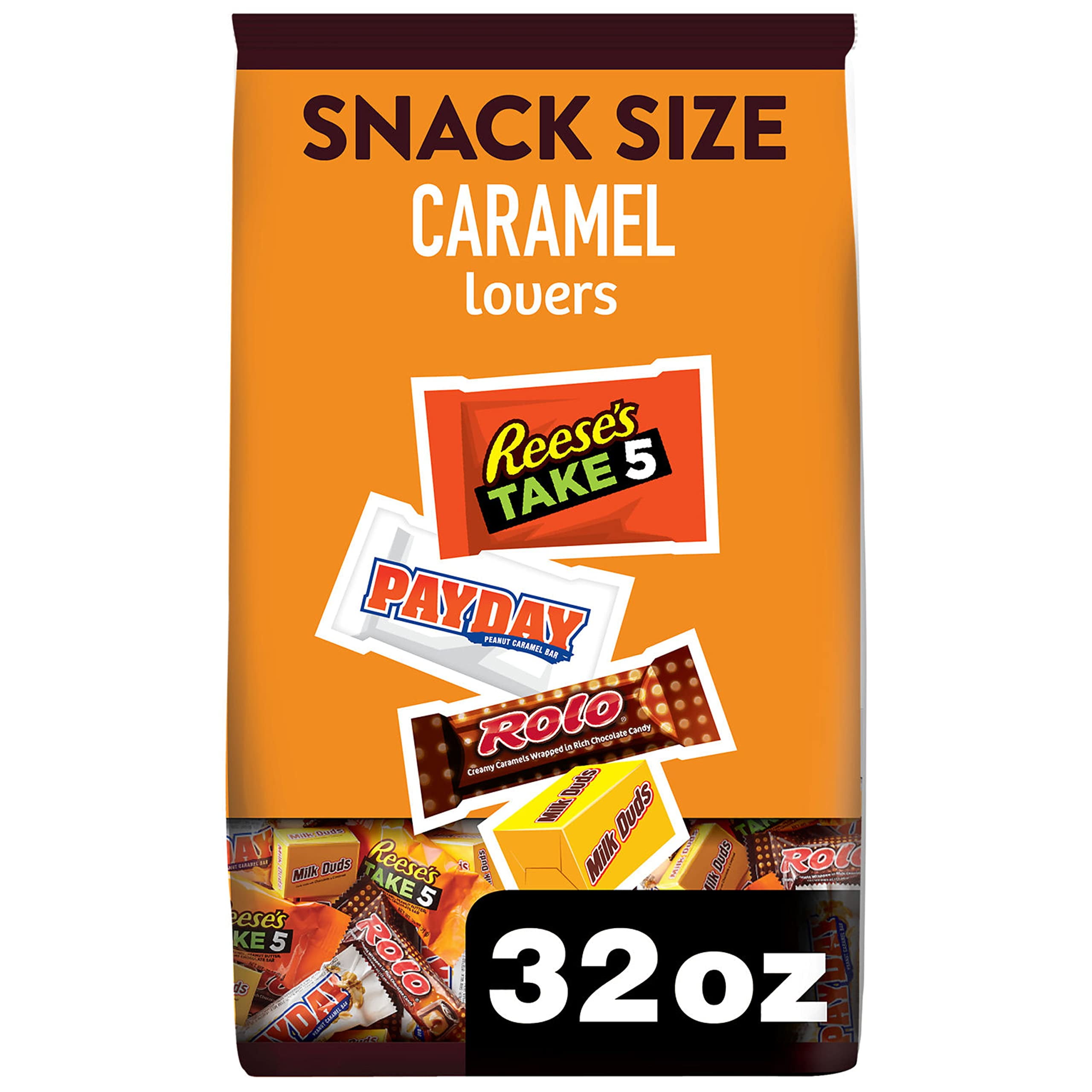 Hershey,S Assorted Caramel Flavored Snack Size, Candy Party Pack, 32.08 ...