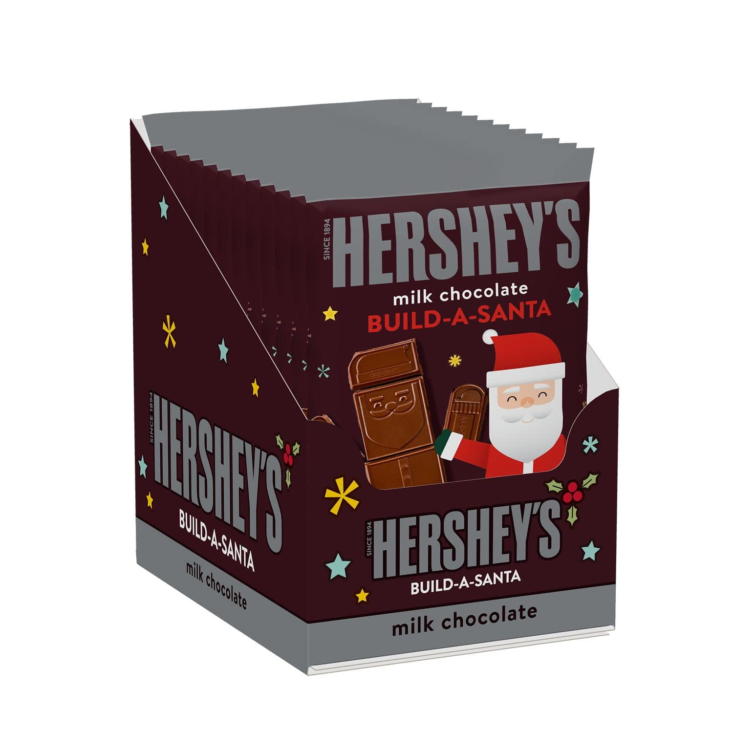 HERSHEY'S Build-A-Santa Milk Chocolate Candy, Holiday, 4 oz, Bar (Pack ...