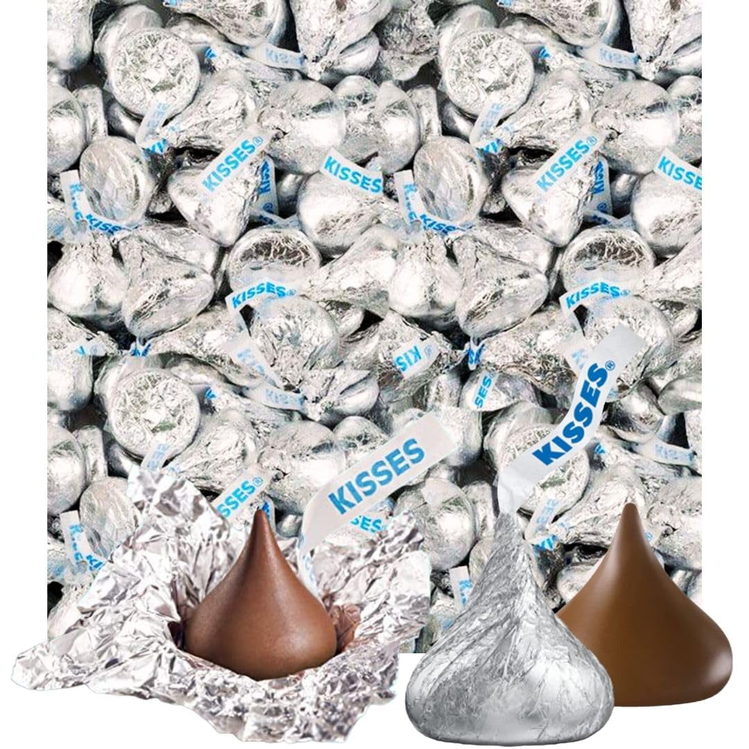 Hershey,S Kisses Milk Chocolate Candy In Silver Foils – 280 Pieces (3 ...