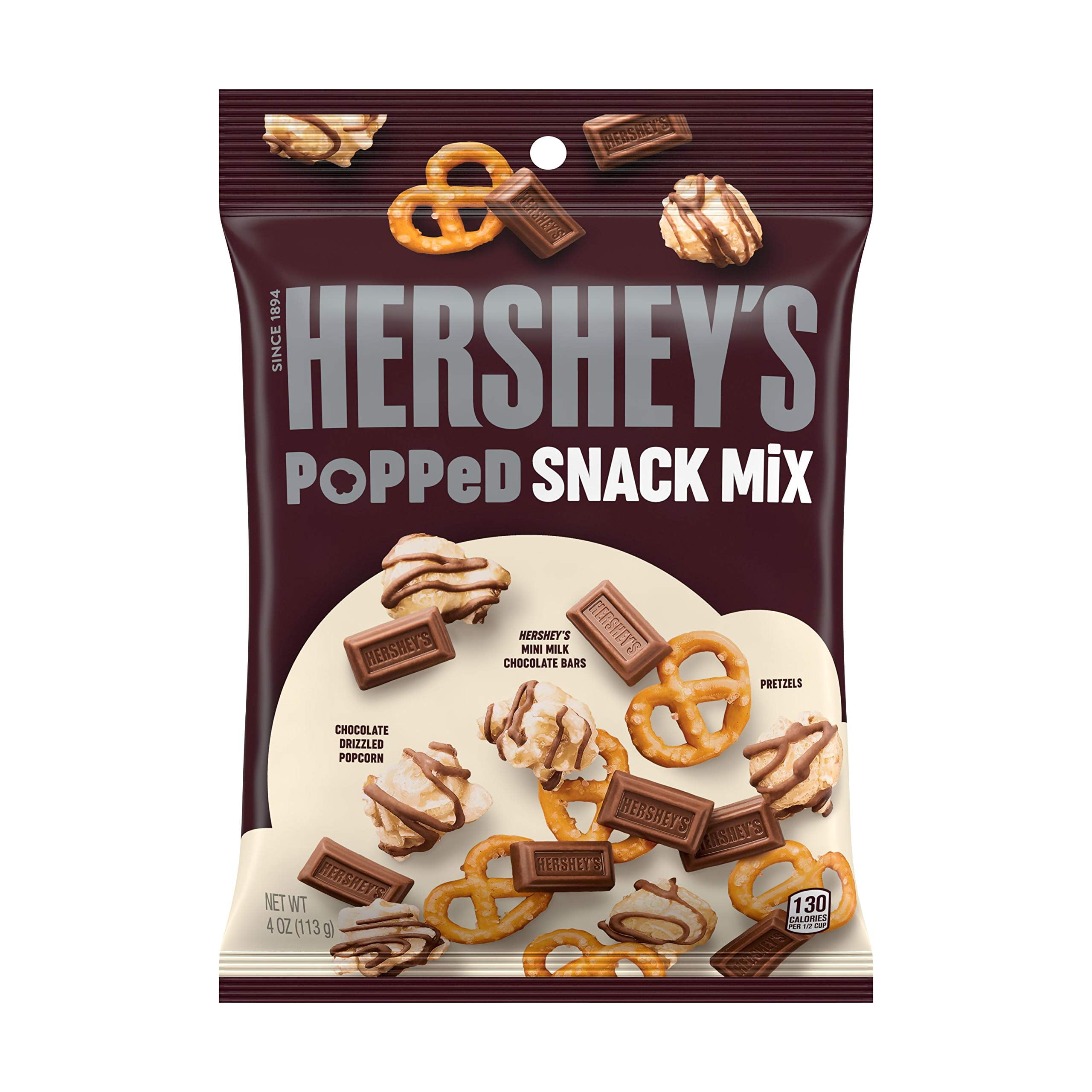HERSHEY'S Snack Mix Popped Peg Bag, 4oz, 12ct, 4 Oz - Walmart.com