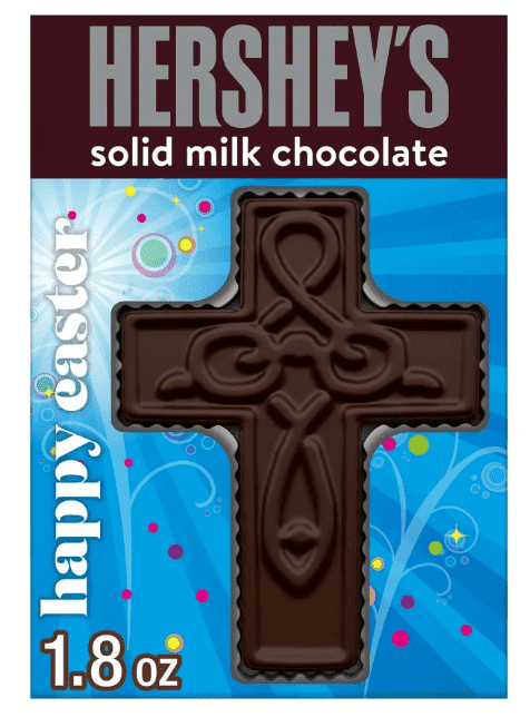 Hershey's - 1.8 oz - Hershey's Solid Milk Chocolate Cross Easter Candy Gift Box - Walmart.com