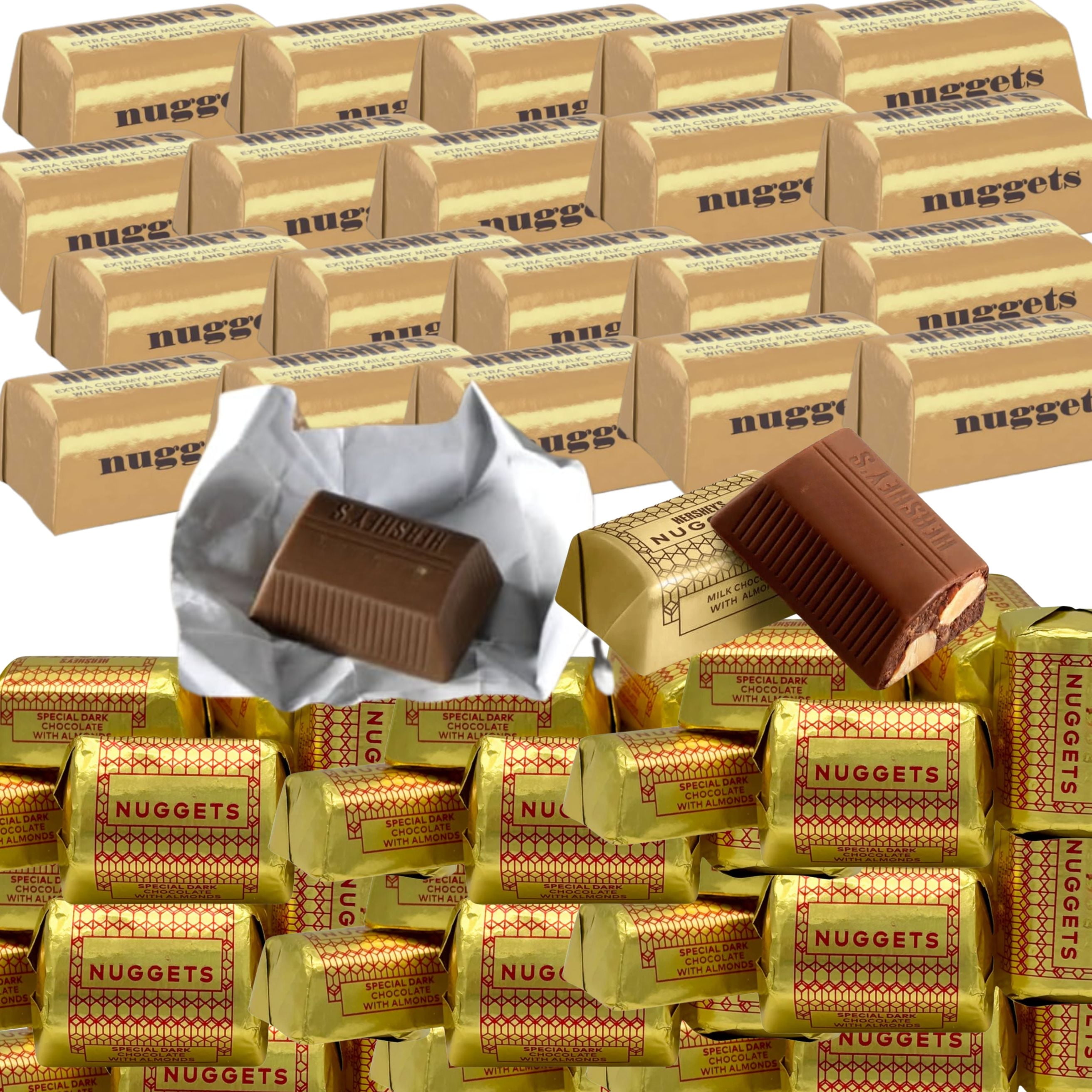 Hershey's Assorted Chocolate Nuggets, 2 Lbs., Bulk, with Milk Chocolate ...