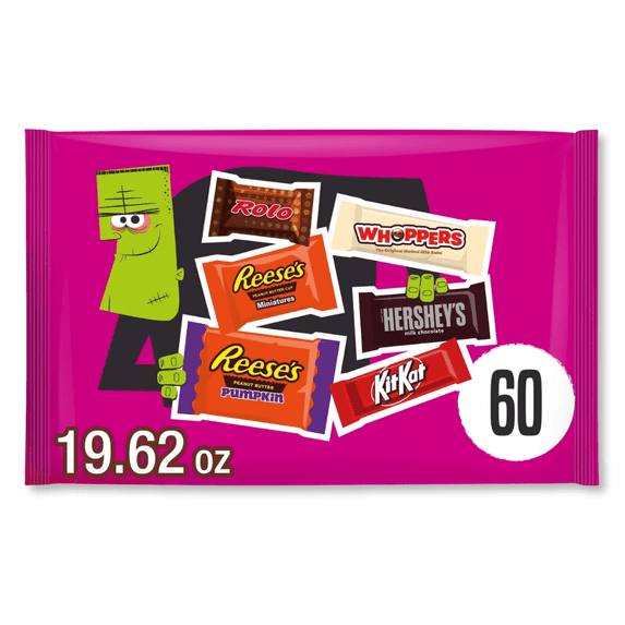 Hershey's Chocolate Assortment - 60 Pieces - 19.62 oz - 6 Packs ...