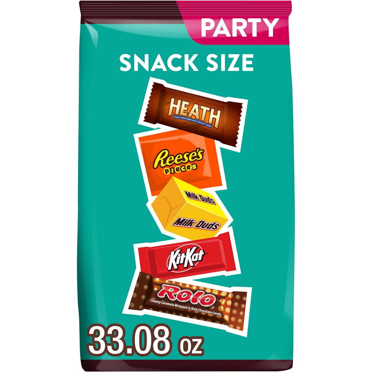 Hershey's Chocolate and Peanut Butter Assortment Snack Size Candy - 33 ...