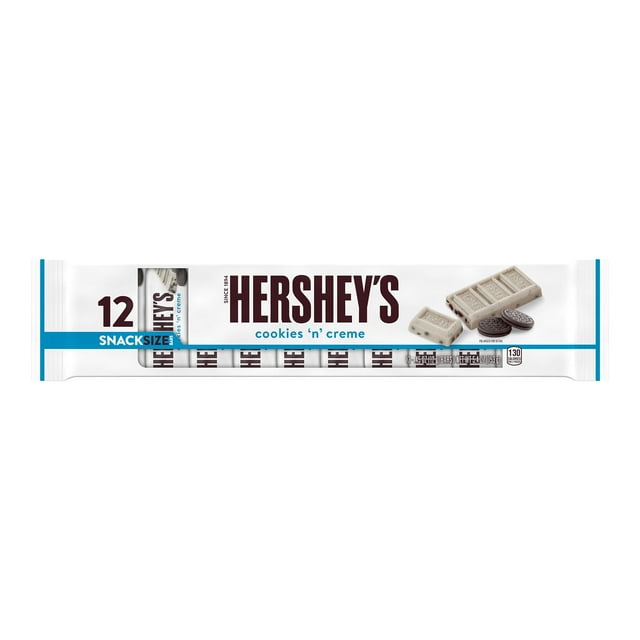 Hershey's Cookies 'n' Creme Snack 0.45 oz Size Candy, Bars , 12 Count ...