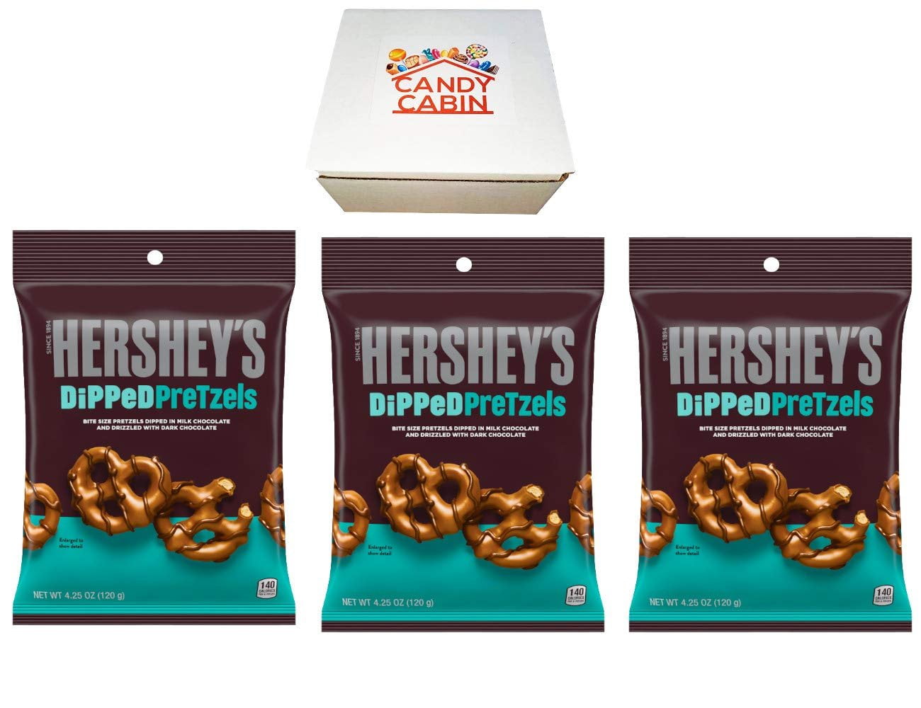 Hershey's Dipped Pretzels Box by CANDY CABIN Original, 3 Pack - Walmart.com
