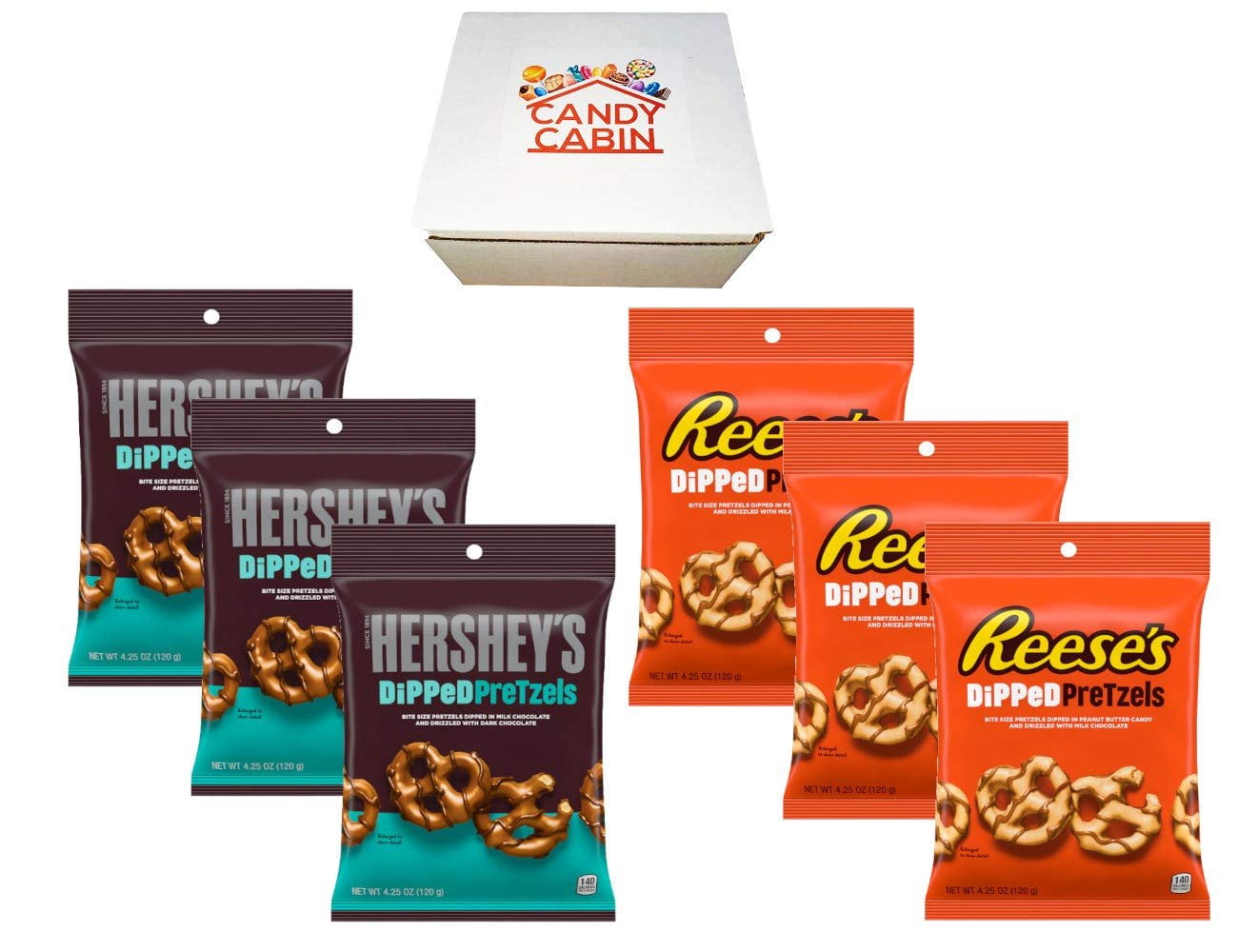 Hershey's Dipped Pretzels, Reese's Chocolate Dipped Pretzel, Box by ...