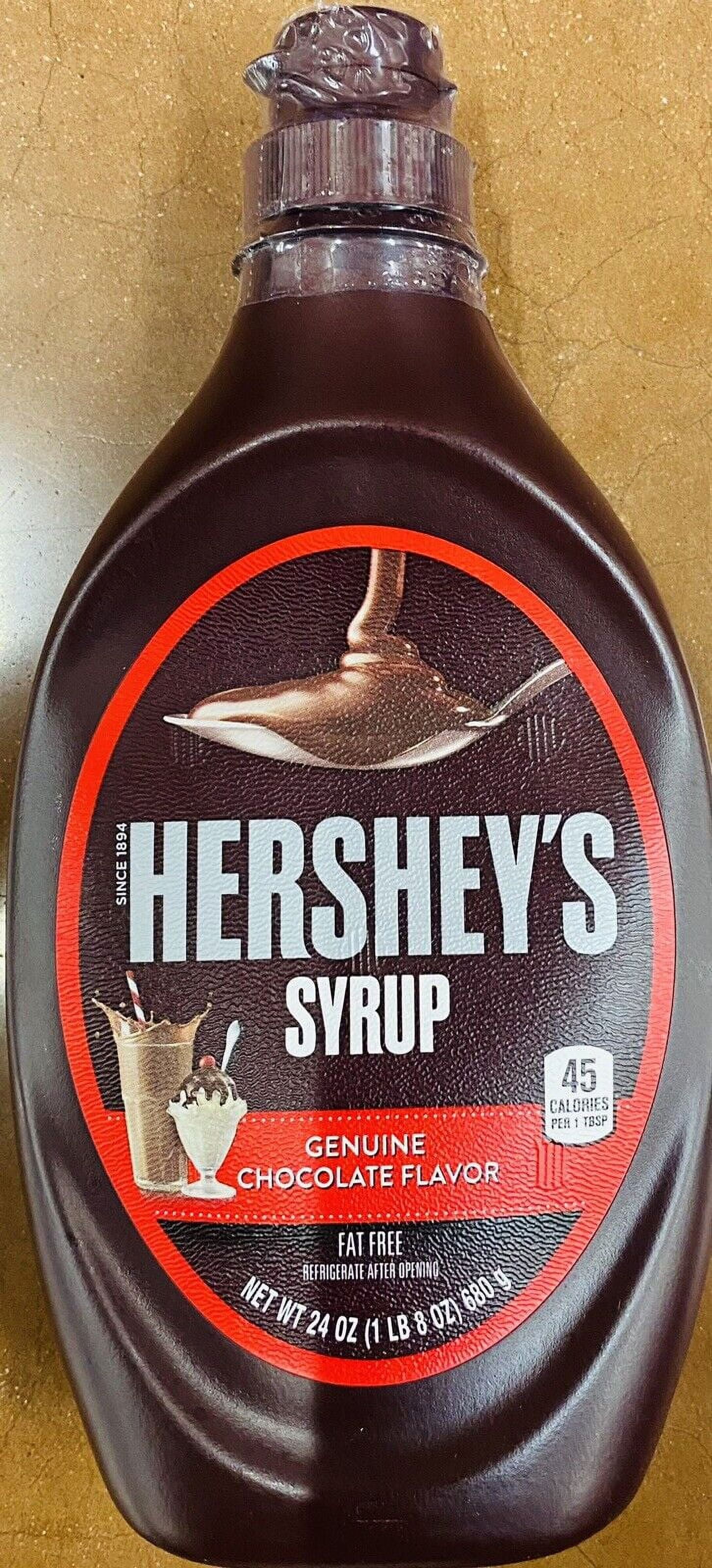 Hershey's Genuine Chocolate Syrup 24 Oz Bottle - FAT FREE - FREE SHIP ...