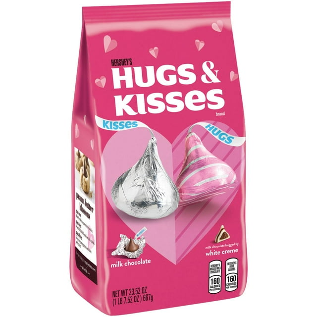 Hershey's Hugs & Kisses Assorted Valentine's Day Large Individually ...