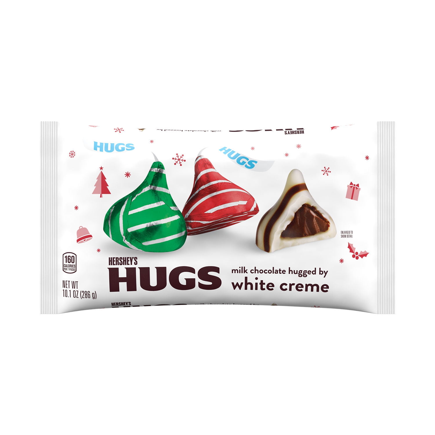 Hershey's Hugs Milk Chocolate Hugged by White Creme Christmas Candy ...