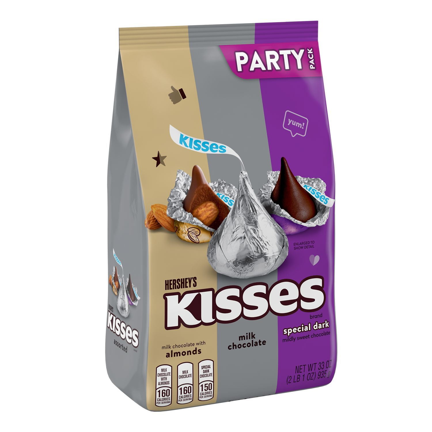 Hershey's, Kisses Assorted Chocolate Candy, Bulk, 33 oz, Bulk Party Bag ...