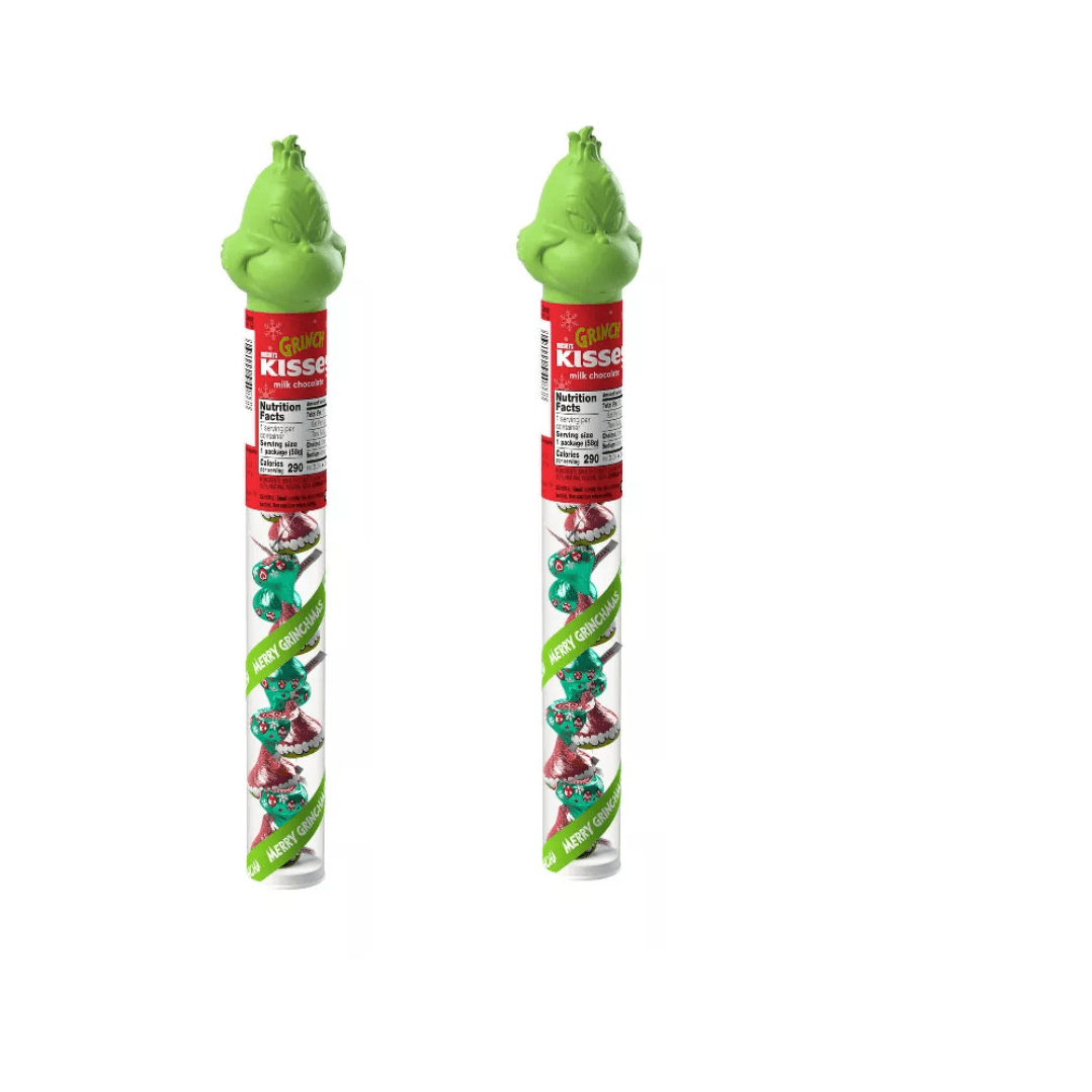 Hershey's Kisses Christmas Grinch Milk Chocolate Filled Plastic Cane ...