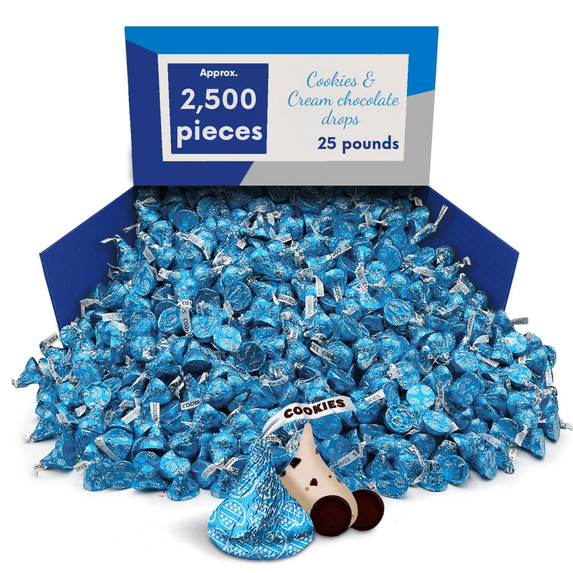 Hershey's Kisses Cookies & Cream Chocolate - 25 lb - Walmart.com