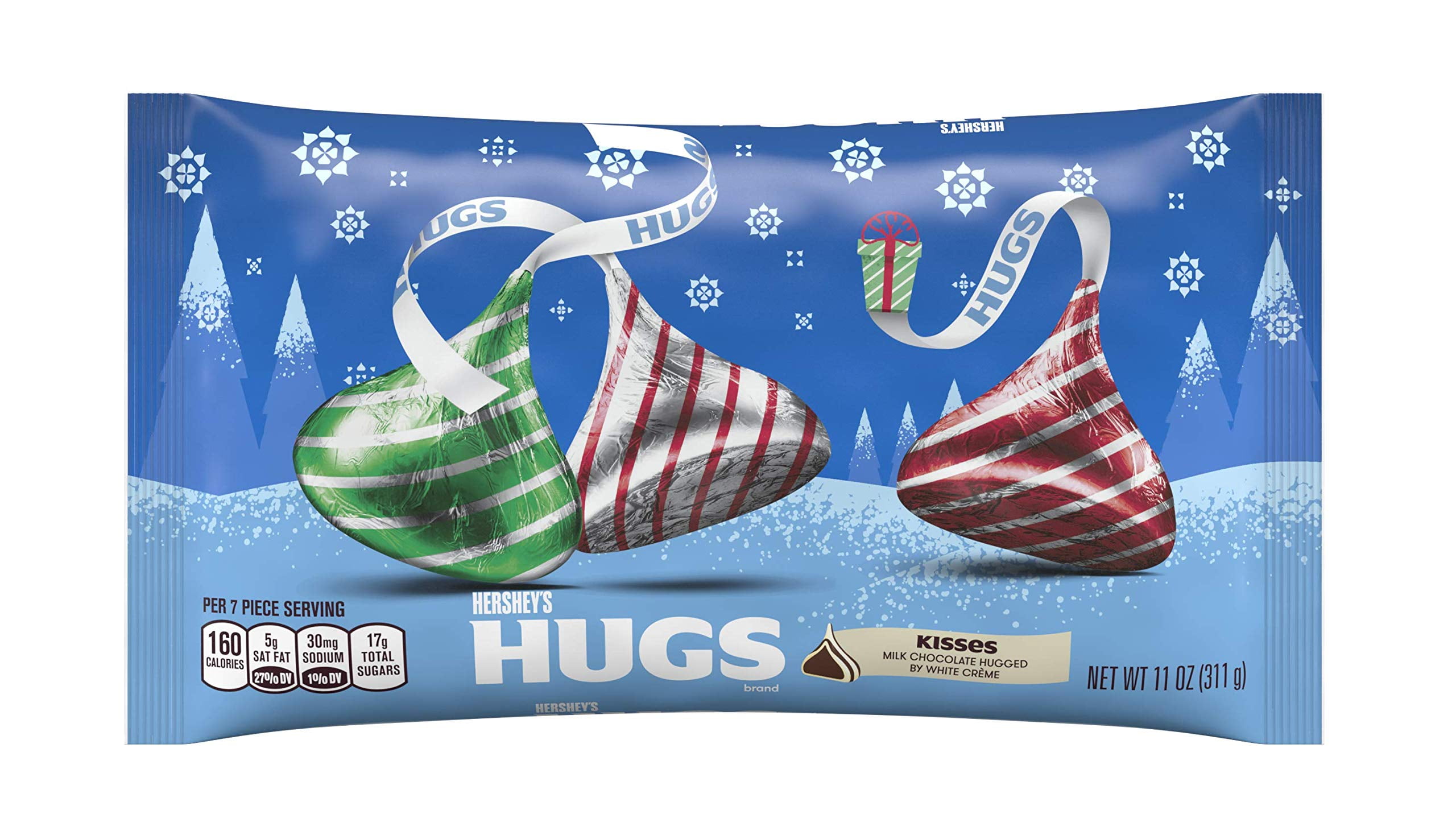 Hershey's Kisses Hugs Bag Christmas, 11 oz - Walmart.com