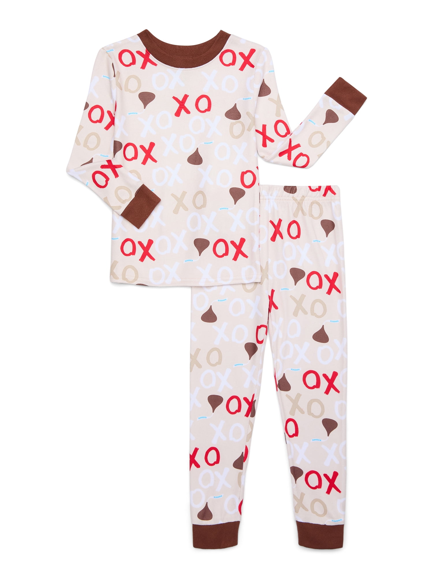 Hershey's Kisses Long Sleeve Snug Fit Sleep Top and Sleep Pant Pajama ...