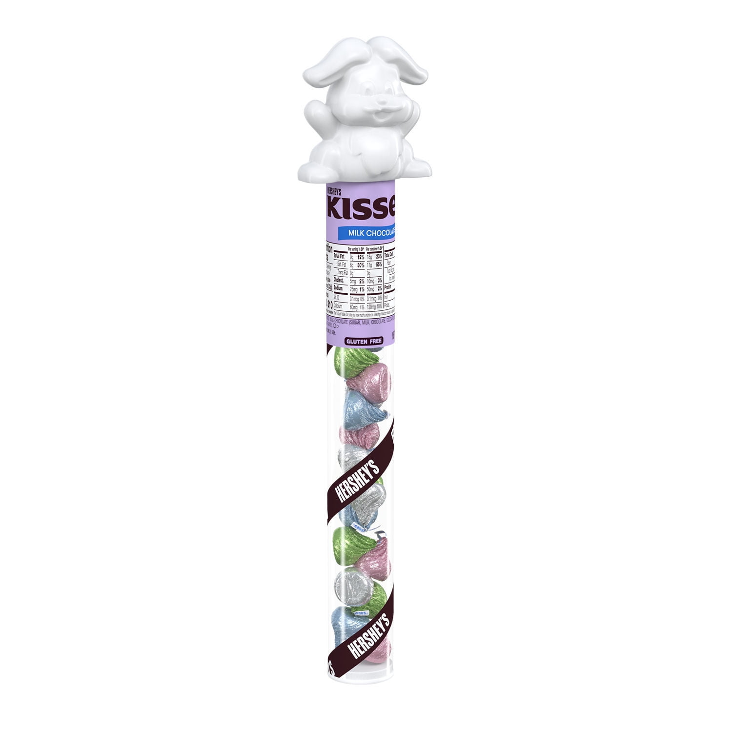 Hershey's Kisses Milk Chocolate Easter Candy, Plastic Cane 2.24 oz ...