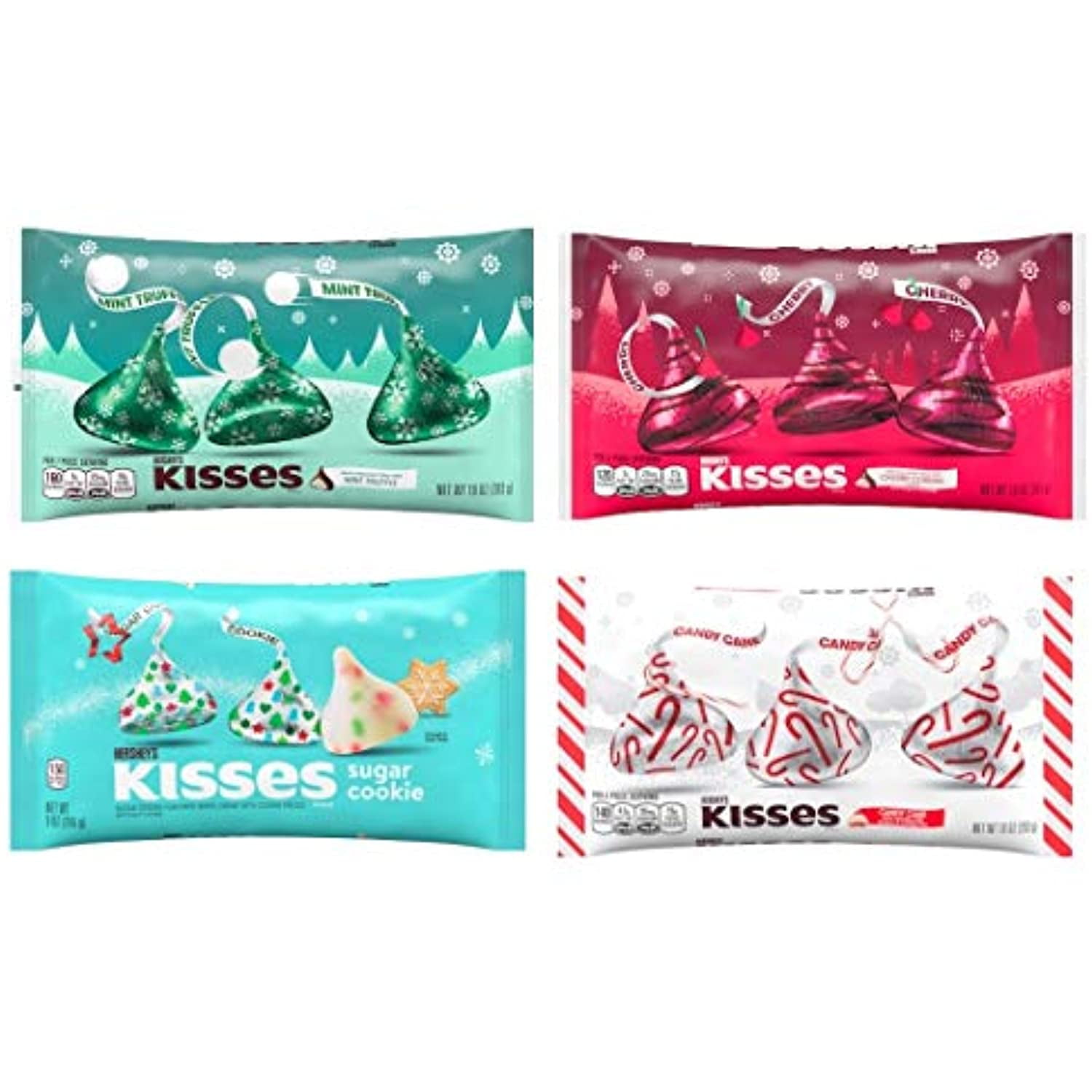 Hershey's Kisses Seasonal Chocolate Variety Pack - Sugar Cookie, Mint ...