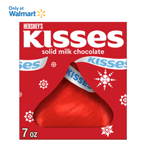 Hershey's Kisses Shareable Solid Milk Chocolate Candy, 7 oz Gift Box ...