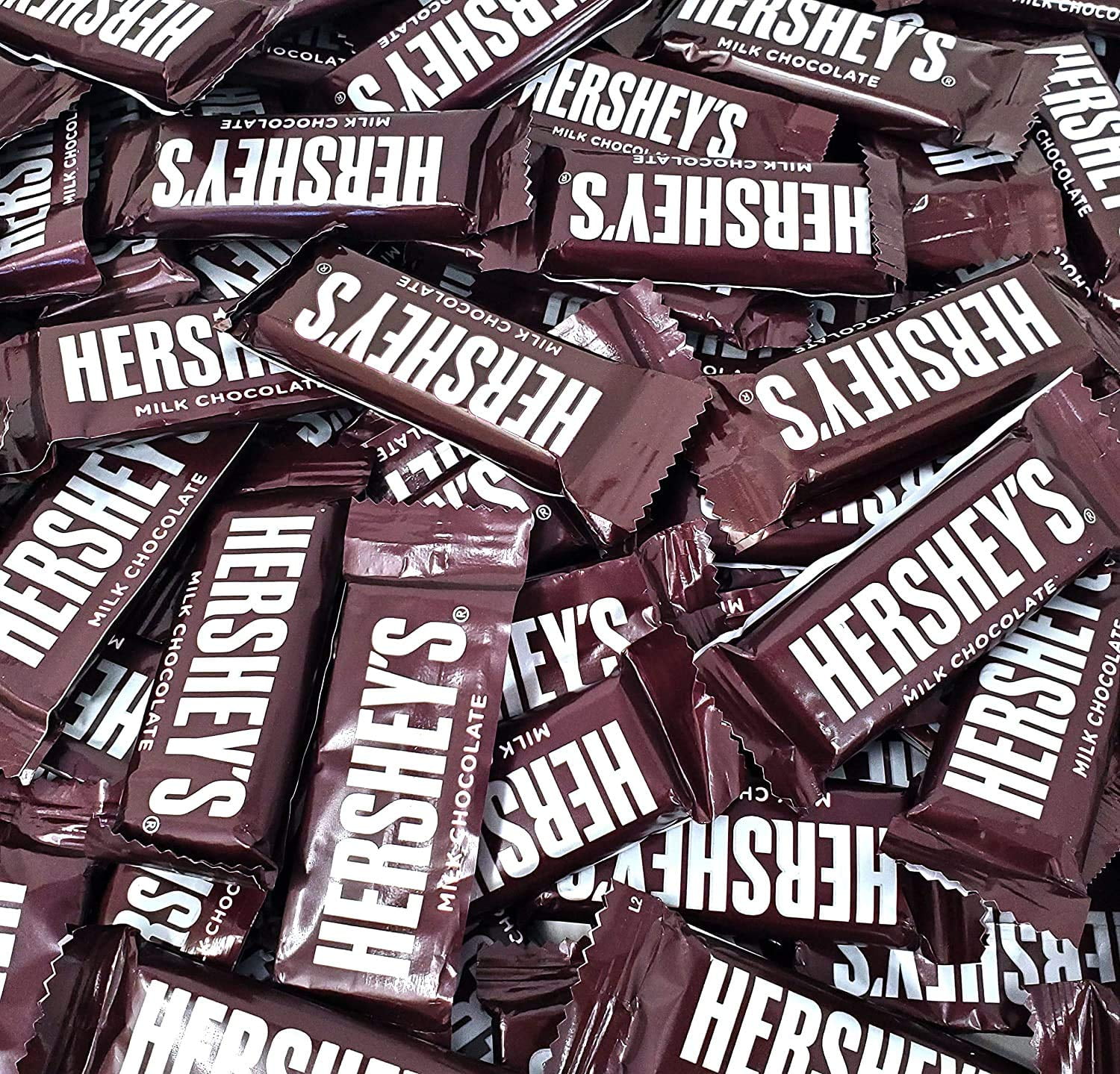 Hershey's Milk Chocolate Bars, Individually Wrapped Snack Size ...