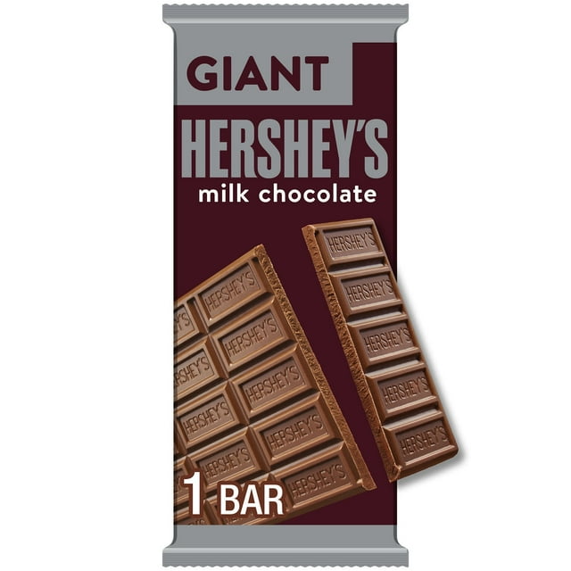 Hershey's Milk Chocolate Giant Candy, Bar,1PACK 25 Pieces - Walmart.com