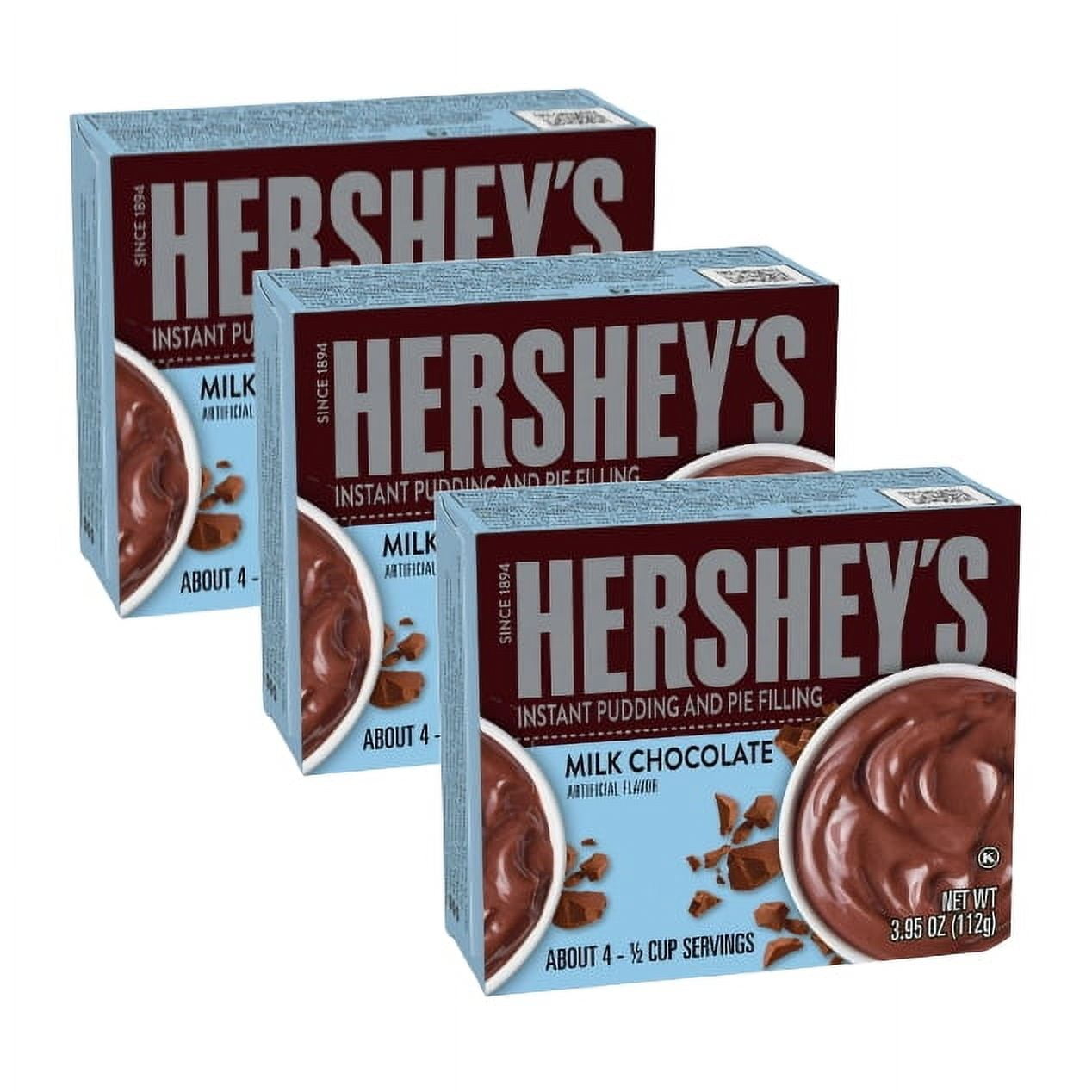 Hershey's Milk Chocolate Instant Pudding and Pie Filling, 3.95 oz Box ...