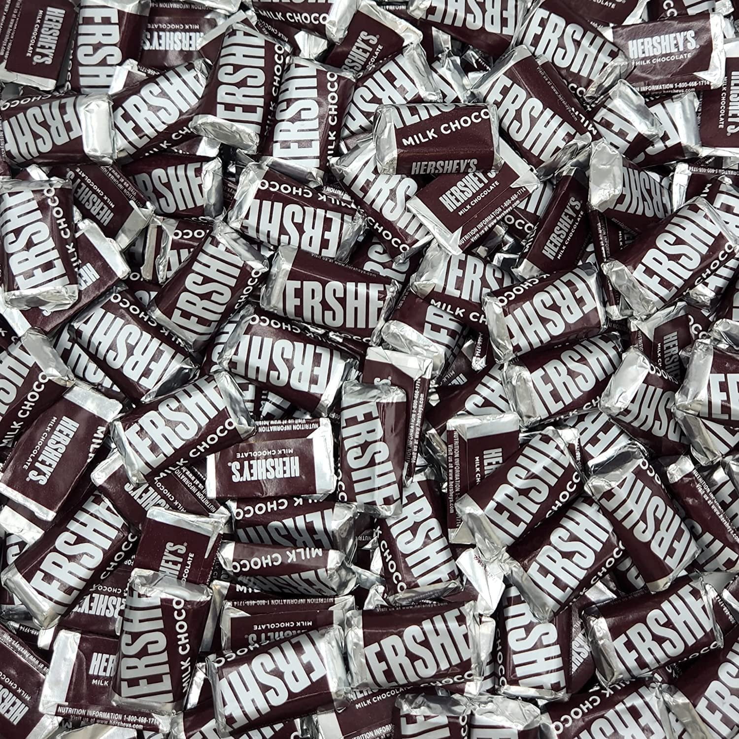 Hershey's Miniature Milk Chocolate Candy Bars - Bulk Pack 4 Pound ...