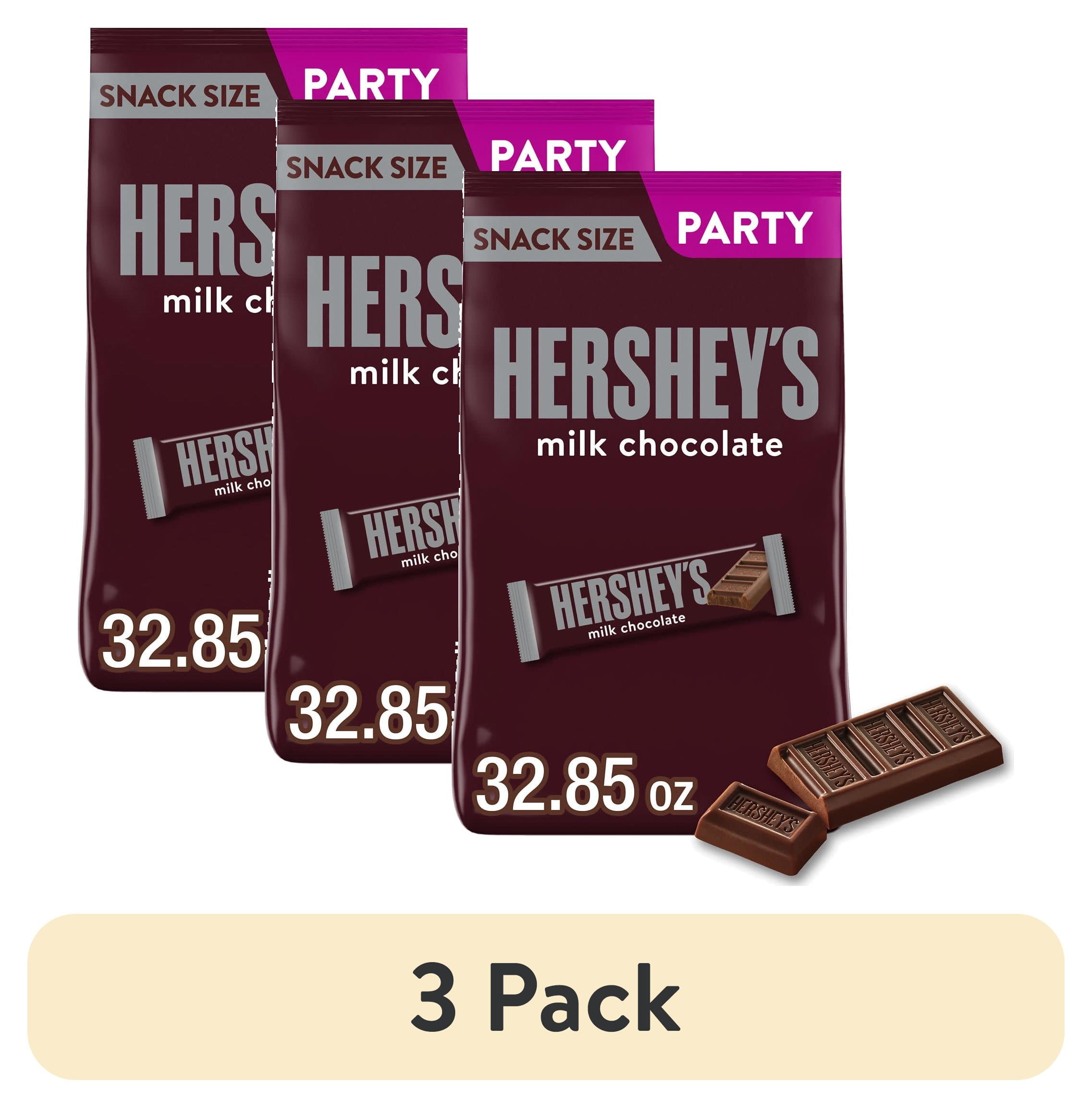 (3 pack) Hershey's Milk Chocolate Snack Size Candy, Party Pack 32.85 oz ...