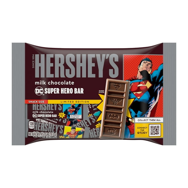 Hershey's Milk Chocolate Snack Size DC Super Hero, Halloween Candy Bars ...