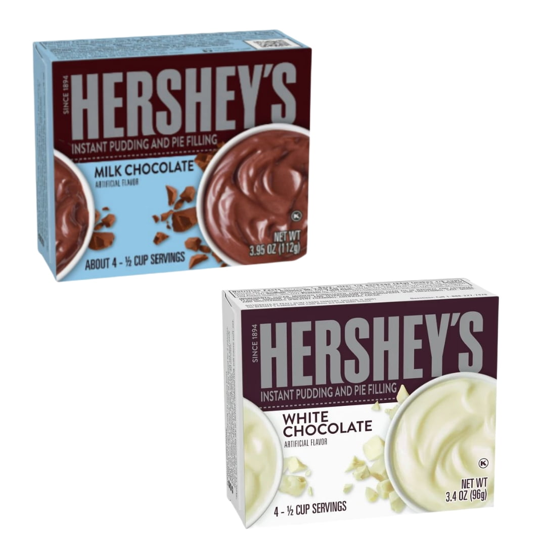 Hershey's Milk Chocolate and White Chocolate Set, Instant Pudding and ...