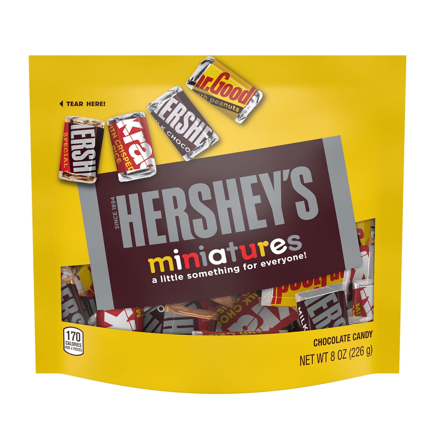 Hershey's Miniatures Assorted Chocolate Candy, Bag 8 oz - Walmart.com