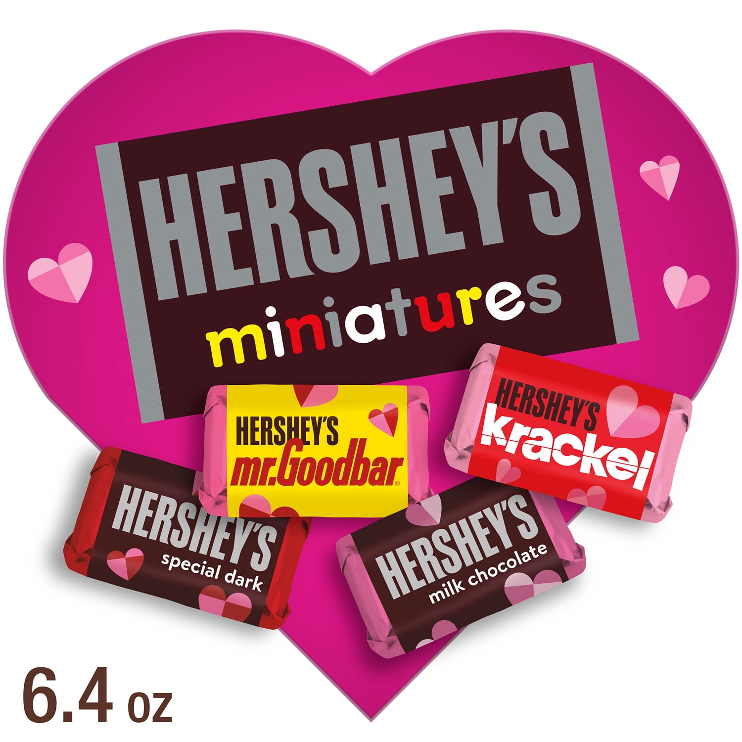 Hershey's Miniatures Assorted Milk Chocolate, Seasonal Valentine's Day ...