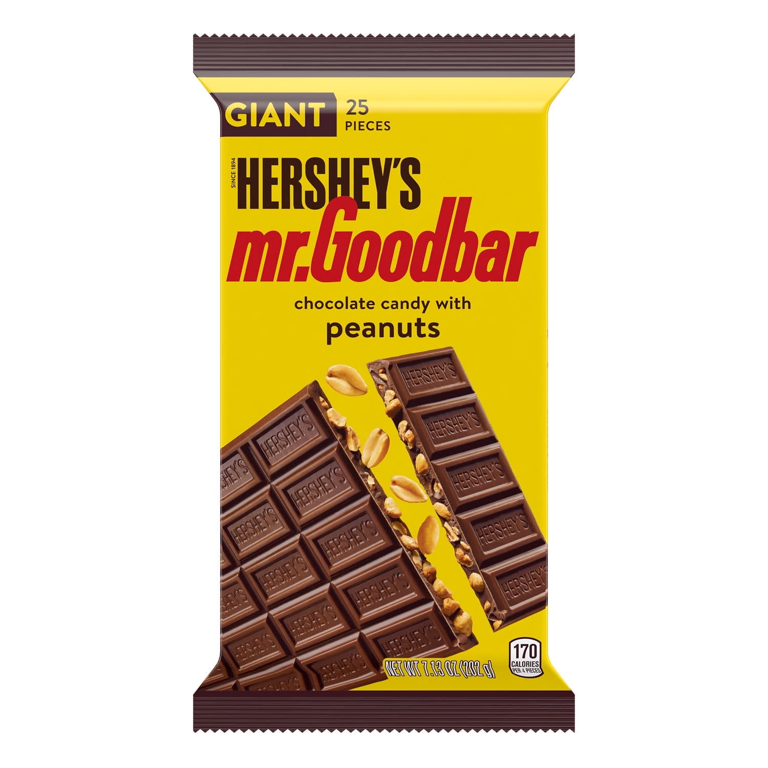 Hershey's Mr. Goodbar Chocolate with Peanuts Giant Candy, Bar 1PACK ...