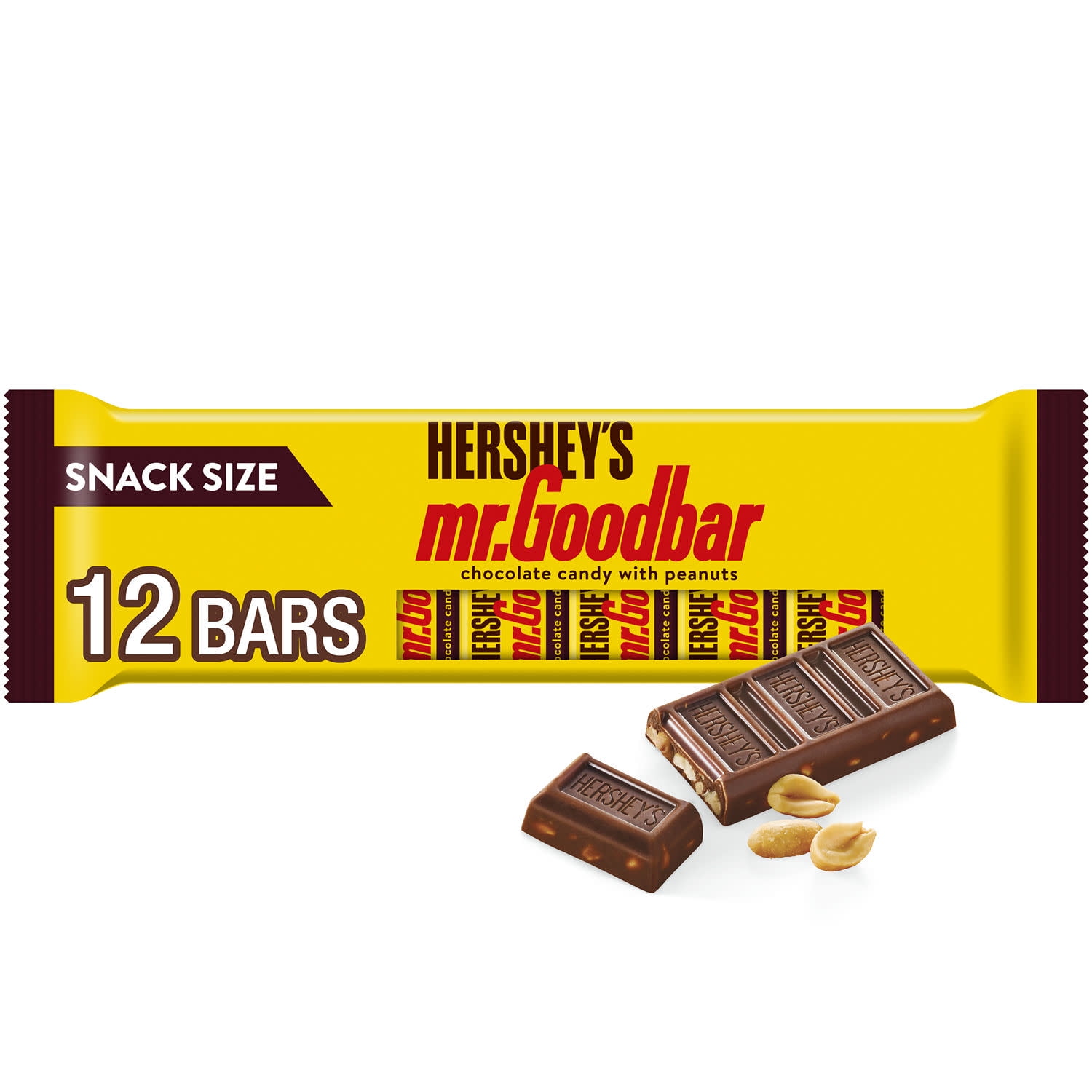Hershey's Mr. Goodbar Chocolate with Peanuts Snack Size Candy, Bars 0. ...