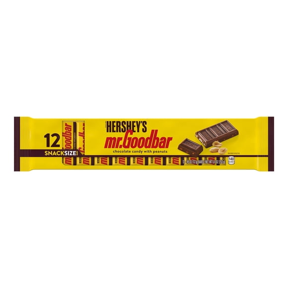 Hershey's Mr. Goodbar Chocolate with Peanuts Snack Size Candy, Bars 0. ...
