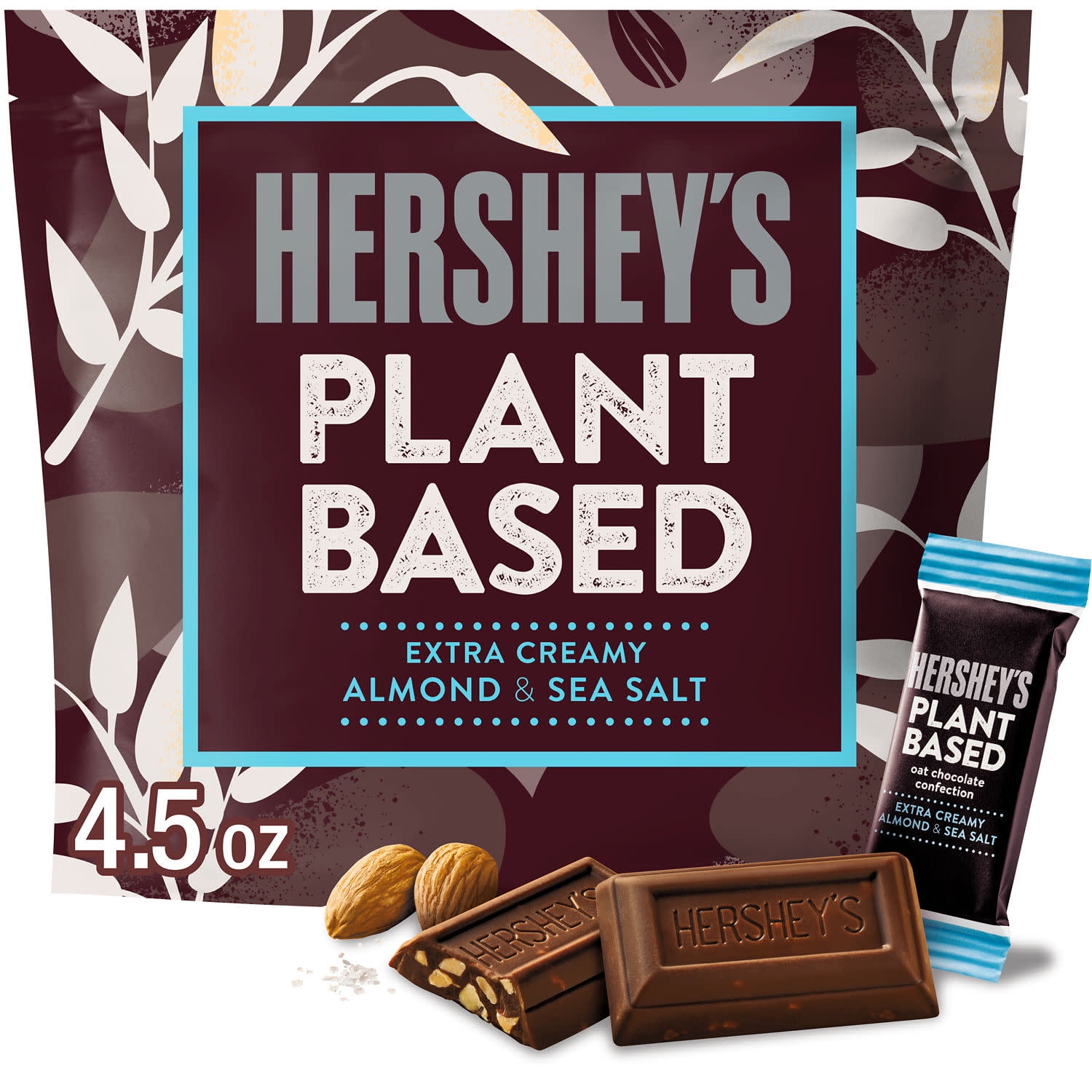 Hershey's Plant Based Extra Creamy Almond and Sea Salt Candy, Bag 4.5 oz - Walmart.com