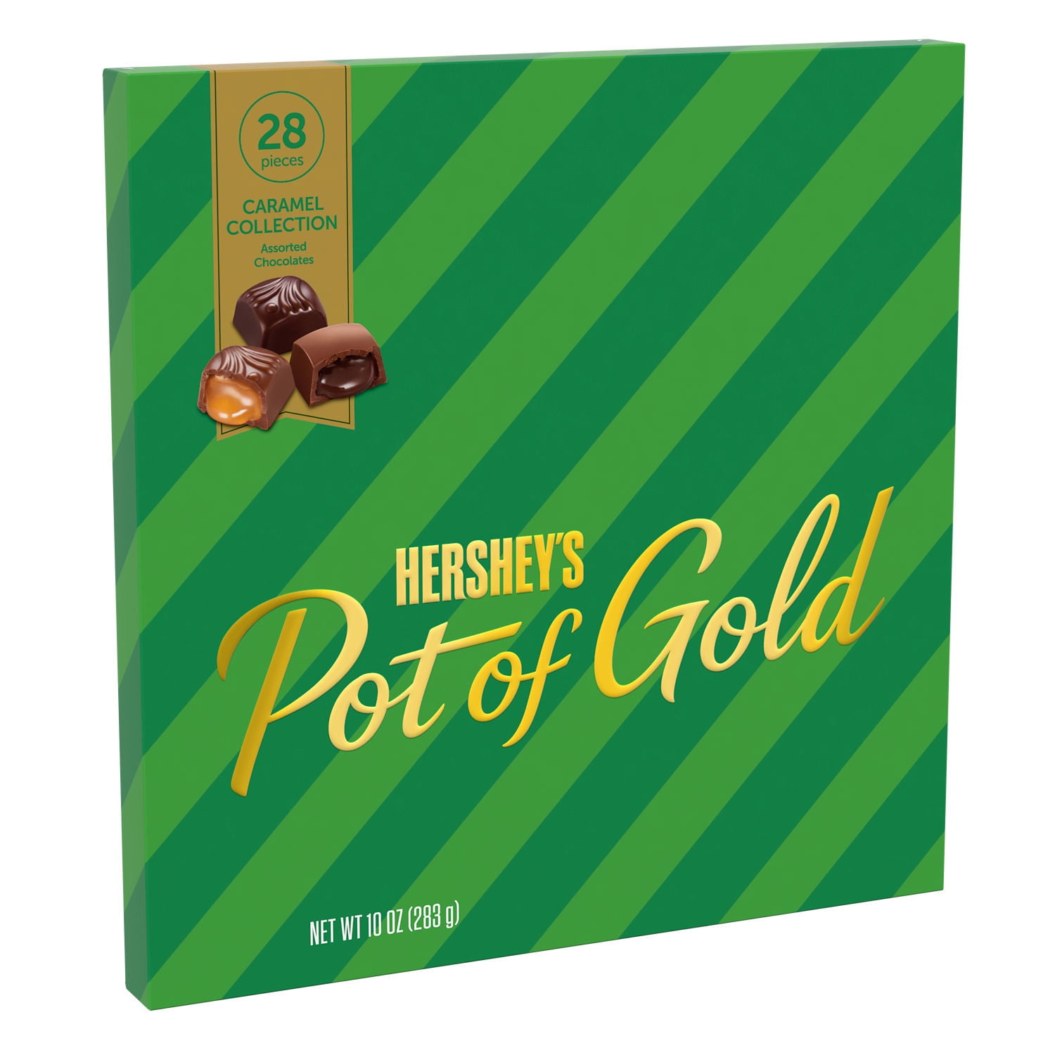 Hershey's Pot Of Gold Assorted Caramel Christmas Candy, Gift Box 10 oz ...