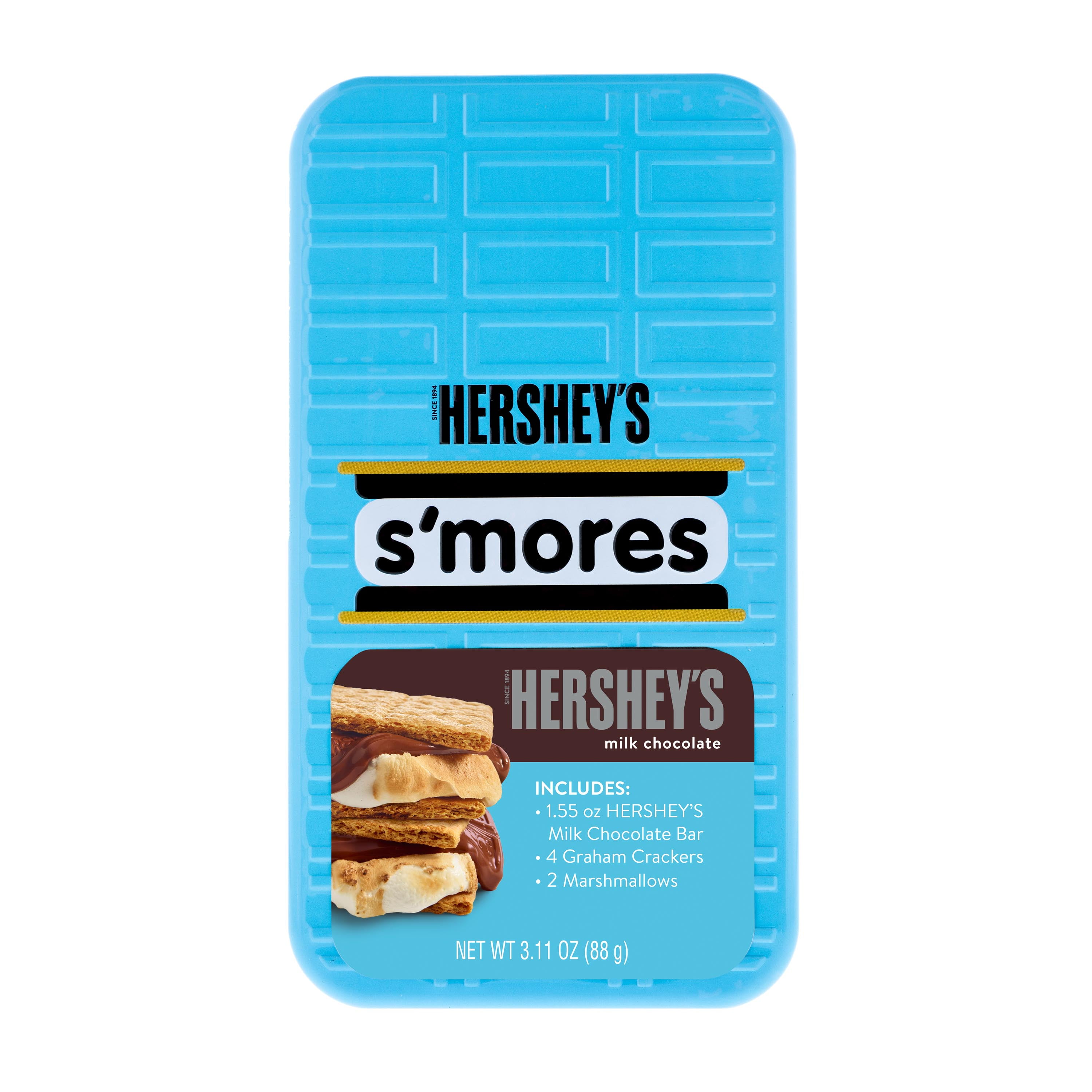 Hershey's S'mores Chocolate Kit in Embossed Rectangular Tin, 3.11 oz ...