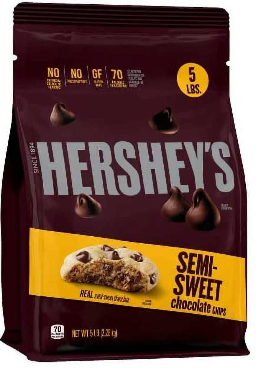 Hershey's Semi-Sweet Chocolate Baking Chips 5LB bag - Walmart.com