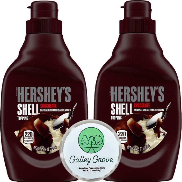 Hershey's Shell Chocolate Flavor Ice Cream Topping (2-Pack) Bundle With ...